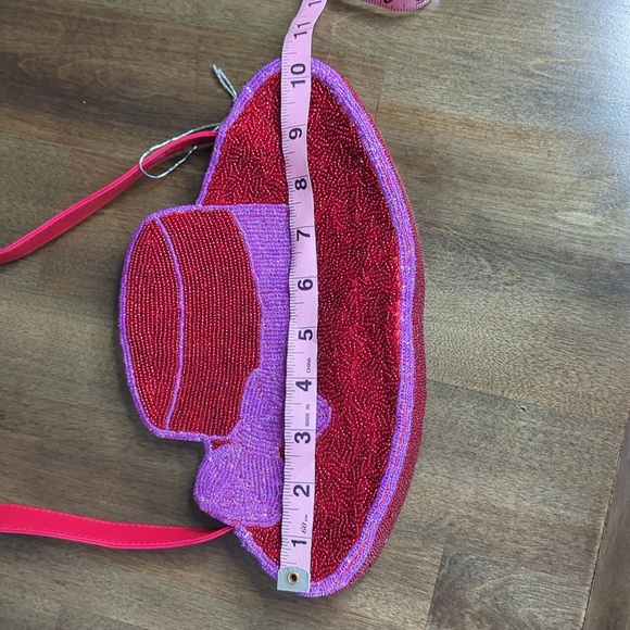 c. marie | Bags | Red Hat Beaded Purse | Poshmark